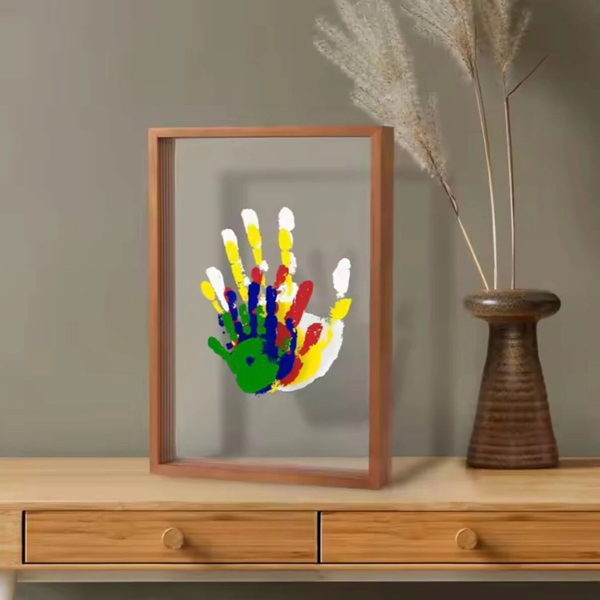 Baby Handprint and Footprint Keepsake Frame – Memory Kit for Newborns ...